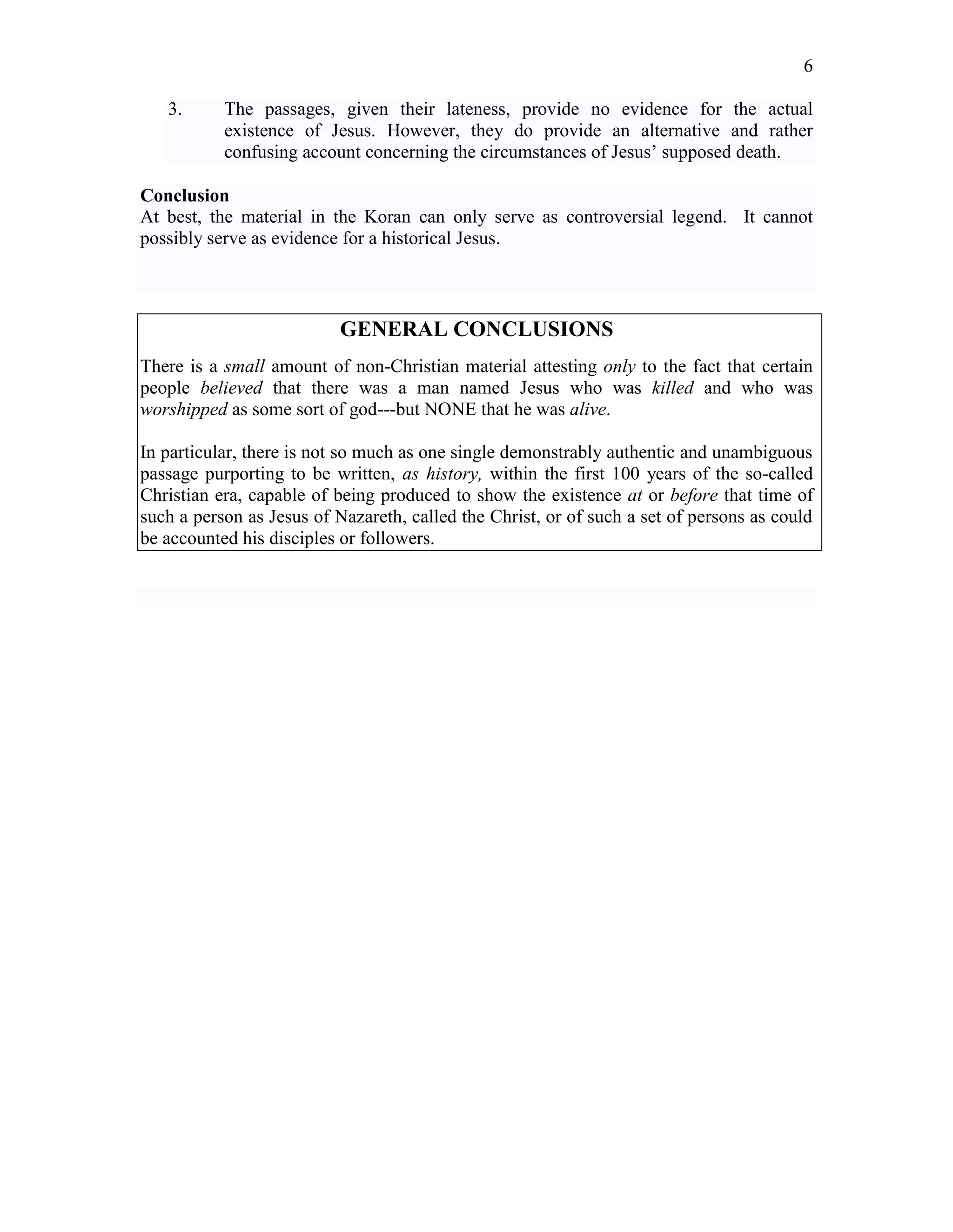 DID JESUS ACTUALLY EXIST? A CRITICAL ANALYSIS OF THE EXTRA-BIBLICAL ...