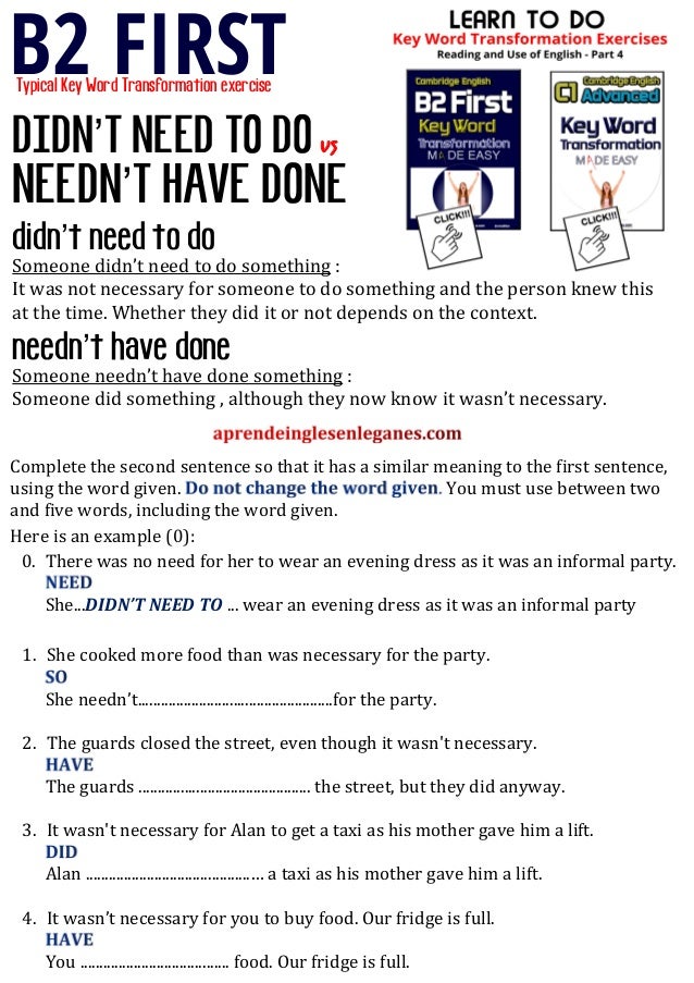 didn't need to vs needn't have done...pdf didn't need to vs needn't have done...pdf