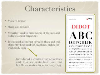 Didot Font History