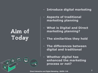 Direct, Interactive & Digital Marketing Planning | PDF