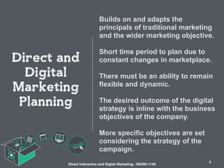 Direct, Interactive & Digital Marketing Planning | PDF