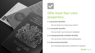 What are Decentralized Identifiers (DIDs)? | PPT