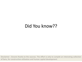 Did You Know | PPTX