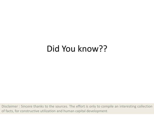 Did You Know | PPTX