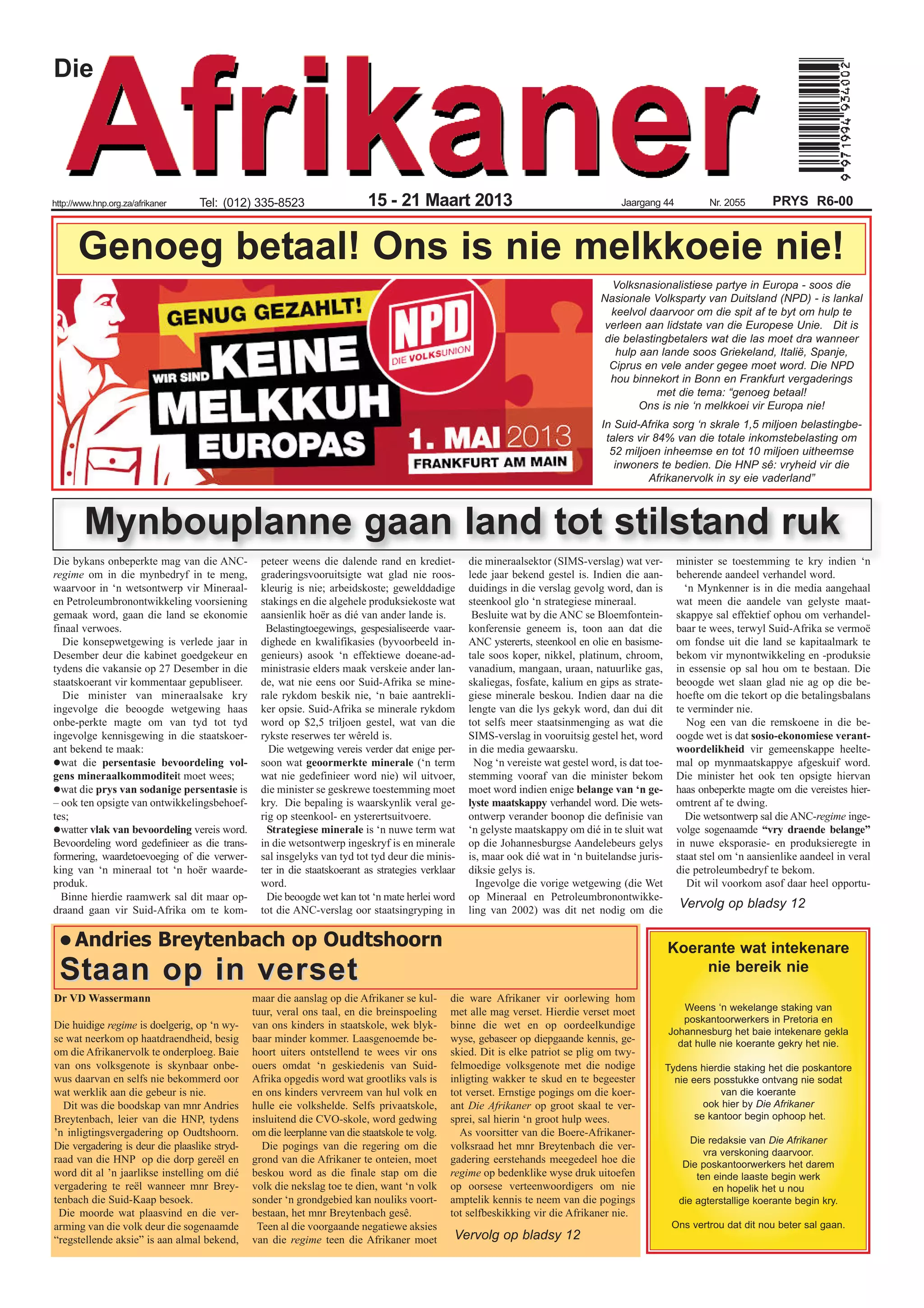 Die Afrikaner: 15 - 21 Maart 2013 | PDF