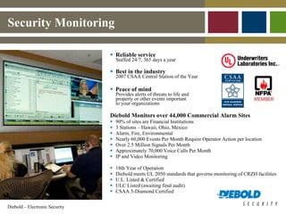 Diebold Security Monitoring