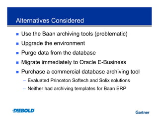 Diebold solix archiving (archive, data archiving) | PDF | Databases | Computer Software and ...