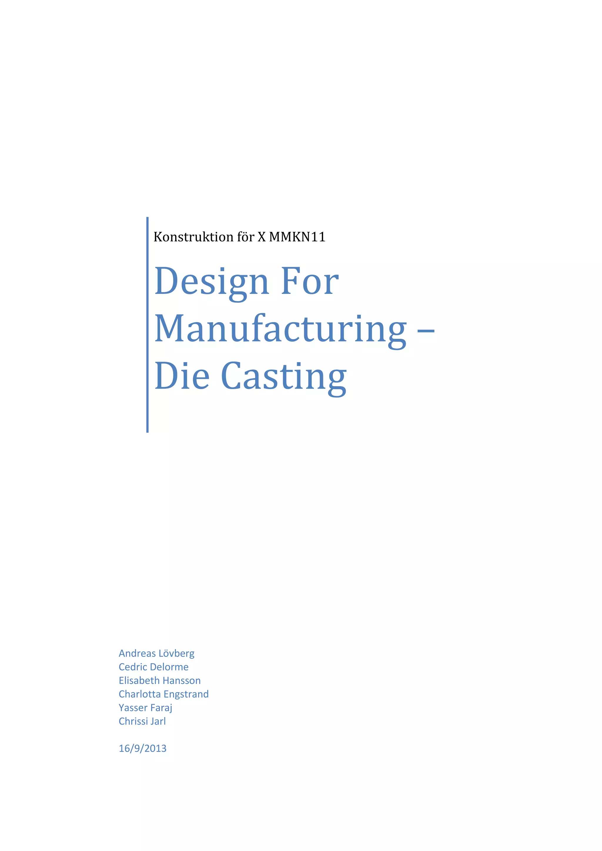 Die casting | PDF