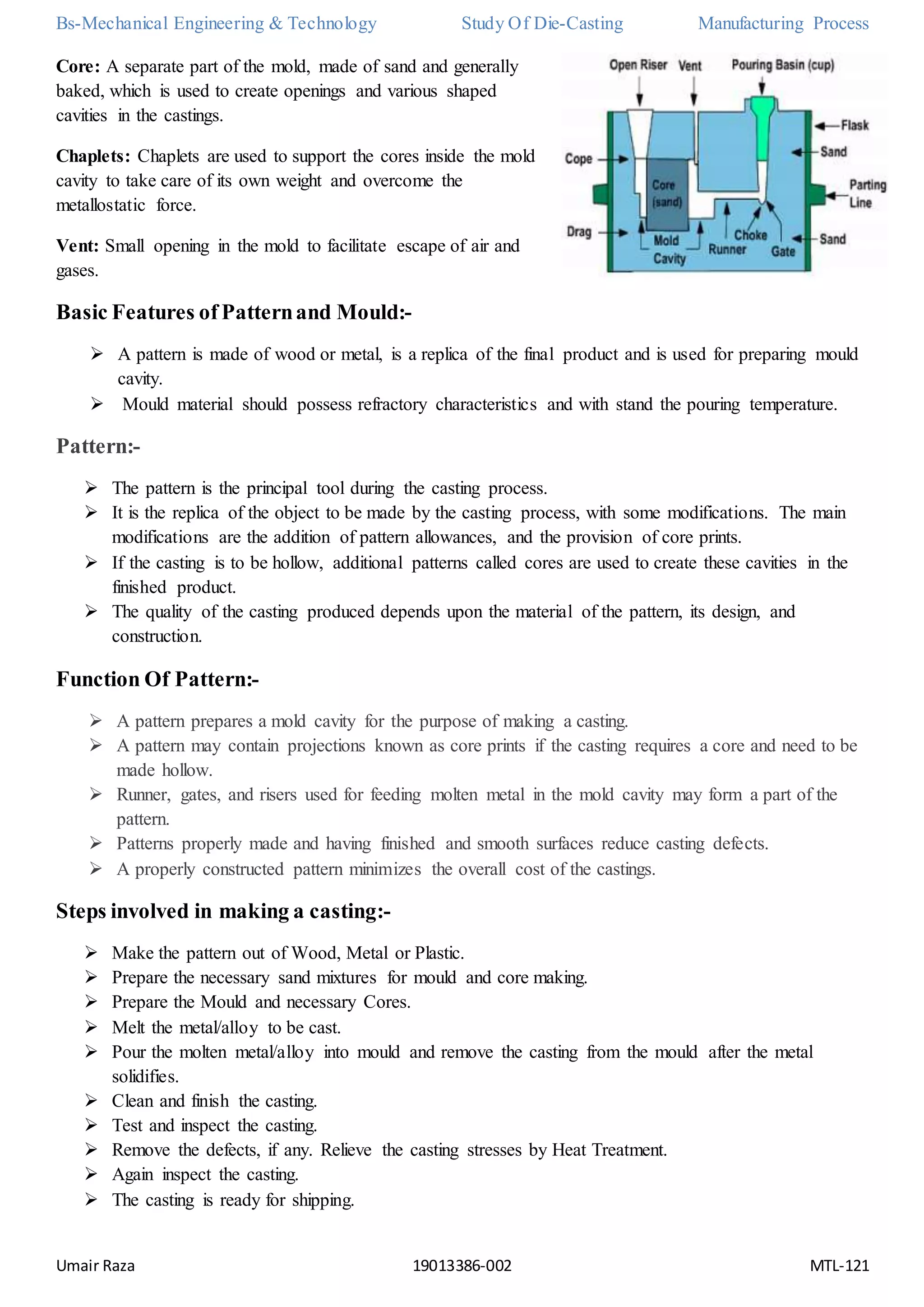 Die casting and types | DOCX