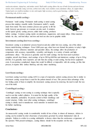 Die casting and types | DOCX