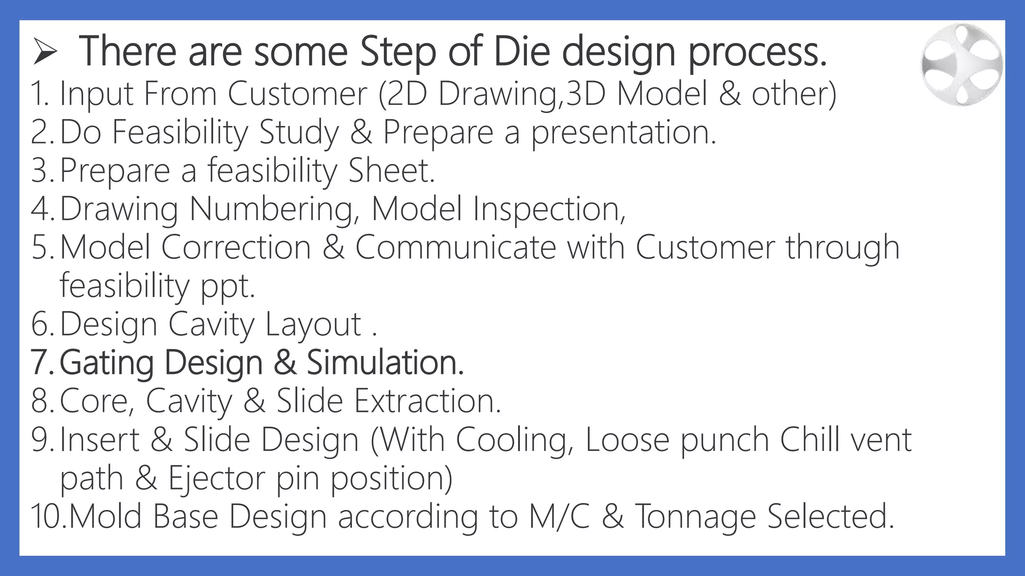 Die casting die design process | PPTX