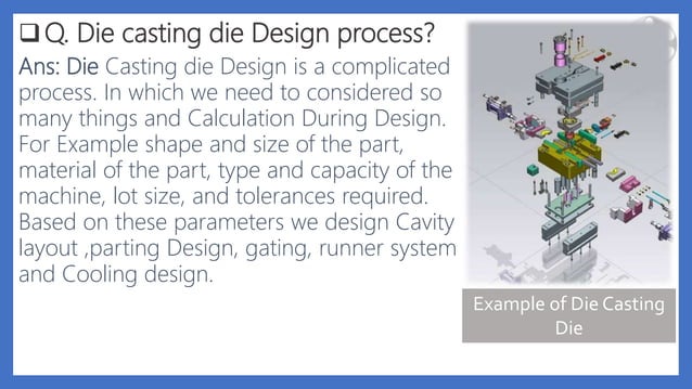 Die casting die design process | PPTX | 3-D Graphics | Computer ...