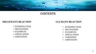DIECKMANN CONDENSATION AND ULLMANN COUPLING REACTION | PDF