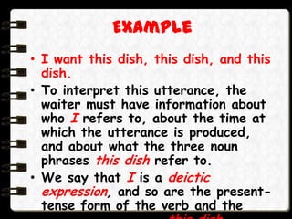 Diectic expression | PPTX
