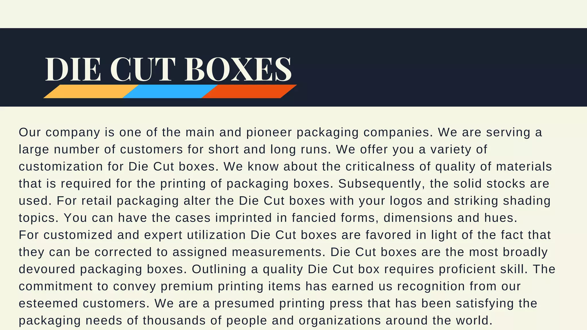 Die cut boxes | PPT