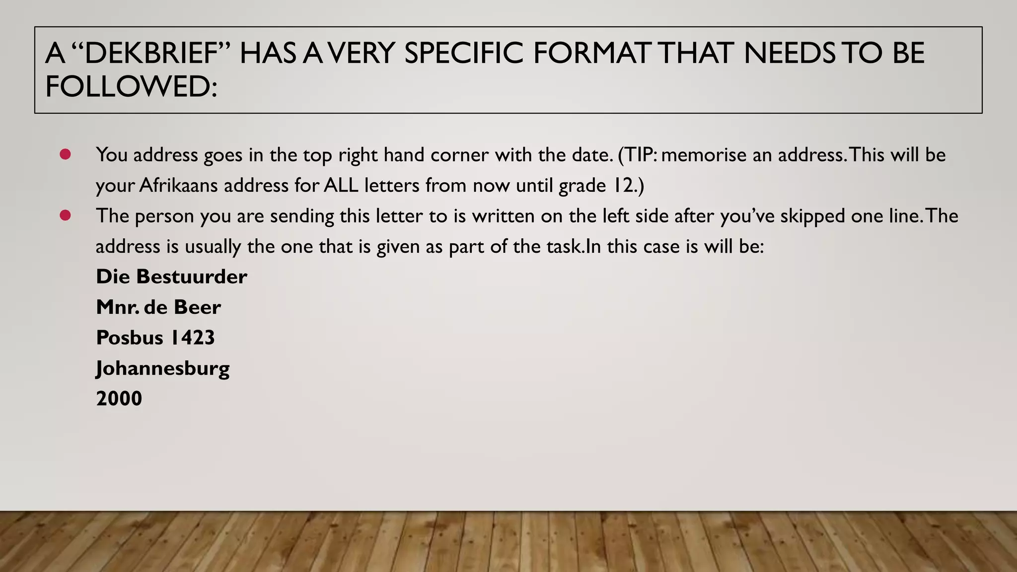 Die formaat van ‘n dekbrief.pptx