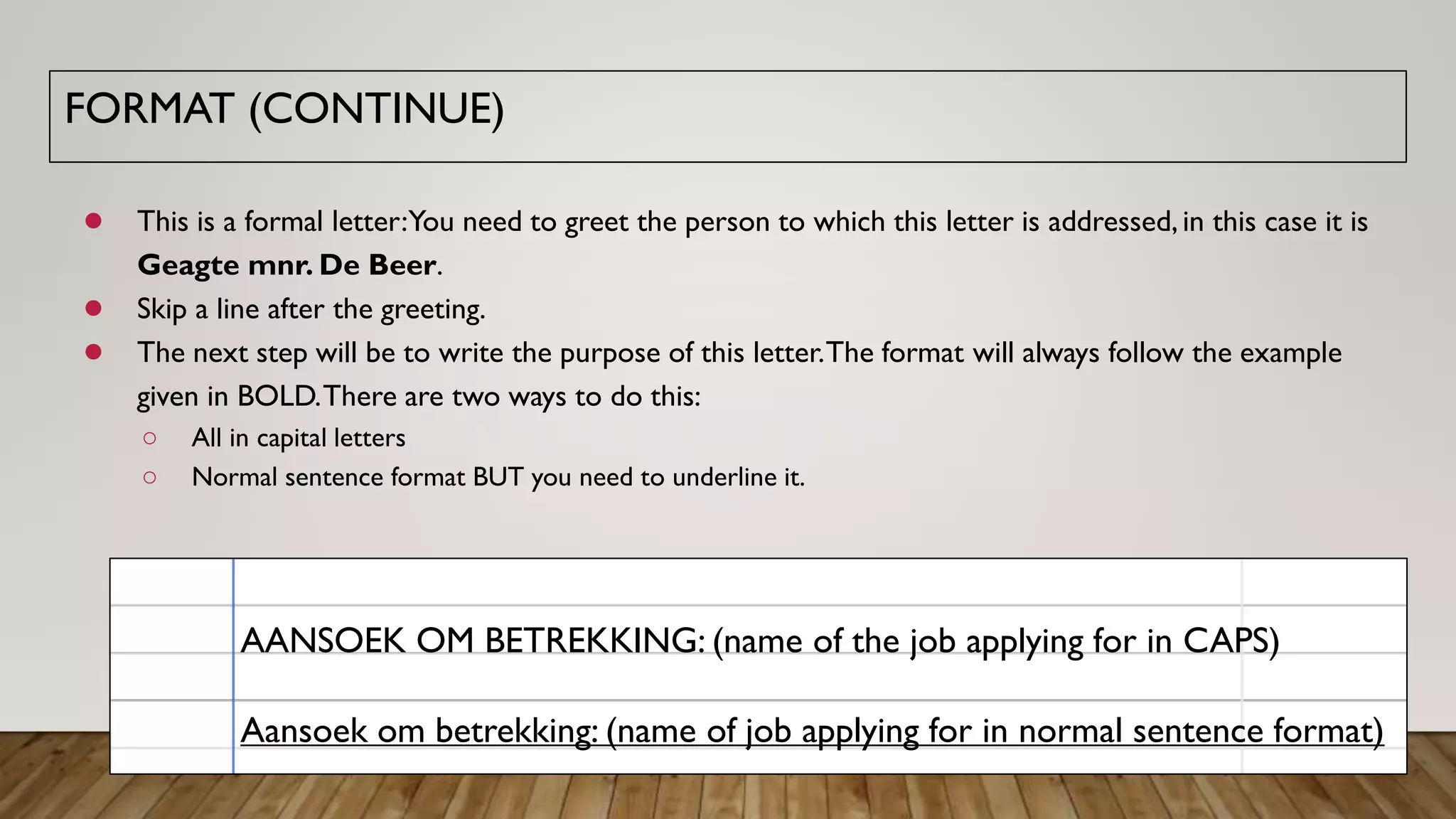 Die formaat van ‘n dekbrief.pptx