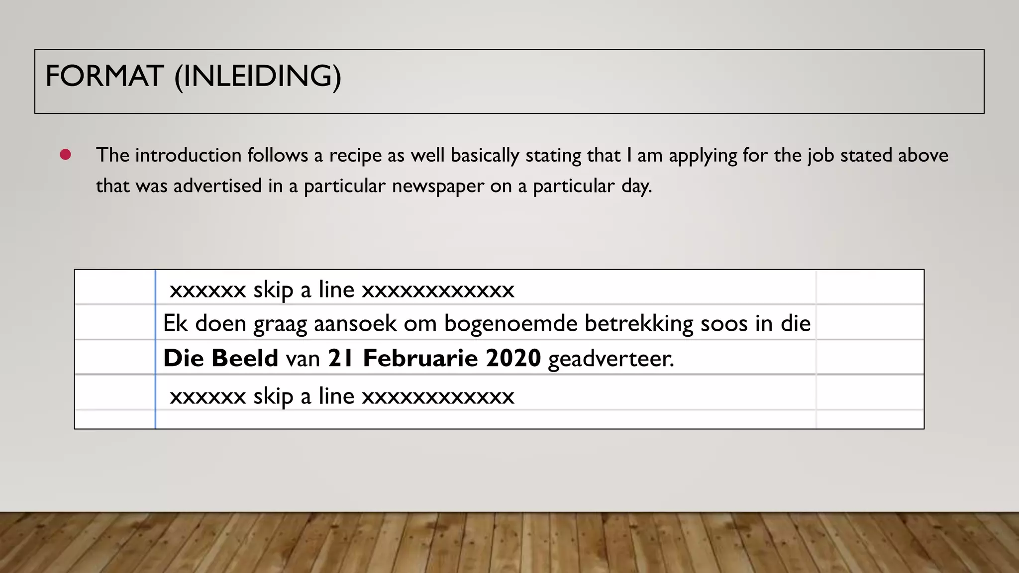 Die formaat van ‘n dekbrief.pptx