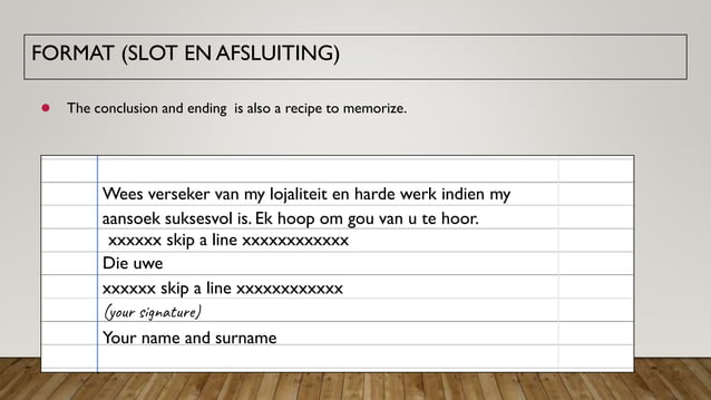 Die formaat van ‘n dekbrief.pptx