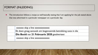 Die formaat van ‘n dekbrief.pptx