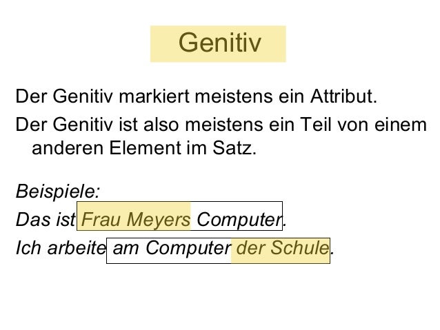 Die Funktionen der Kasus