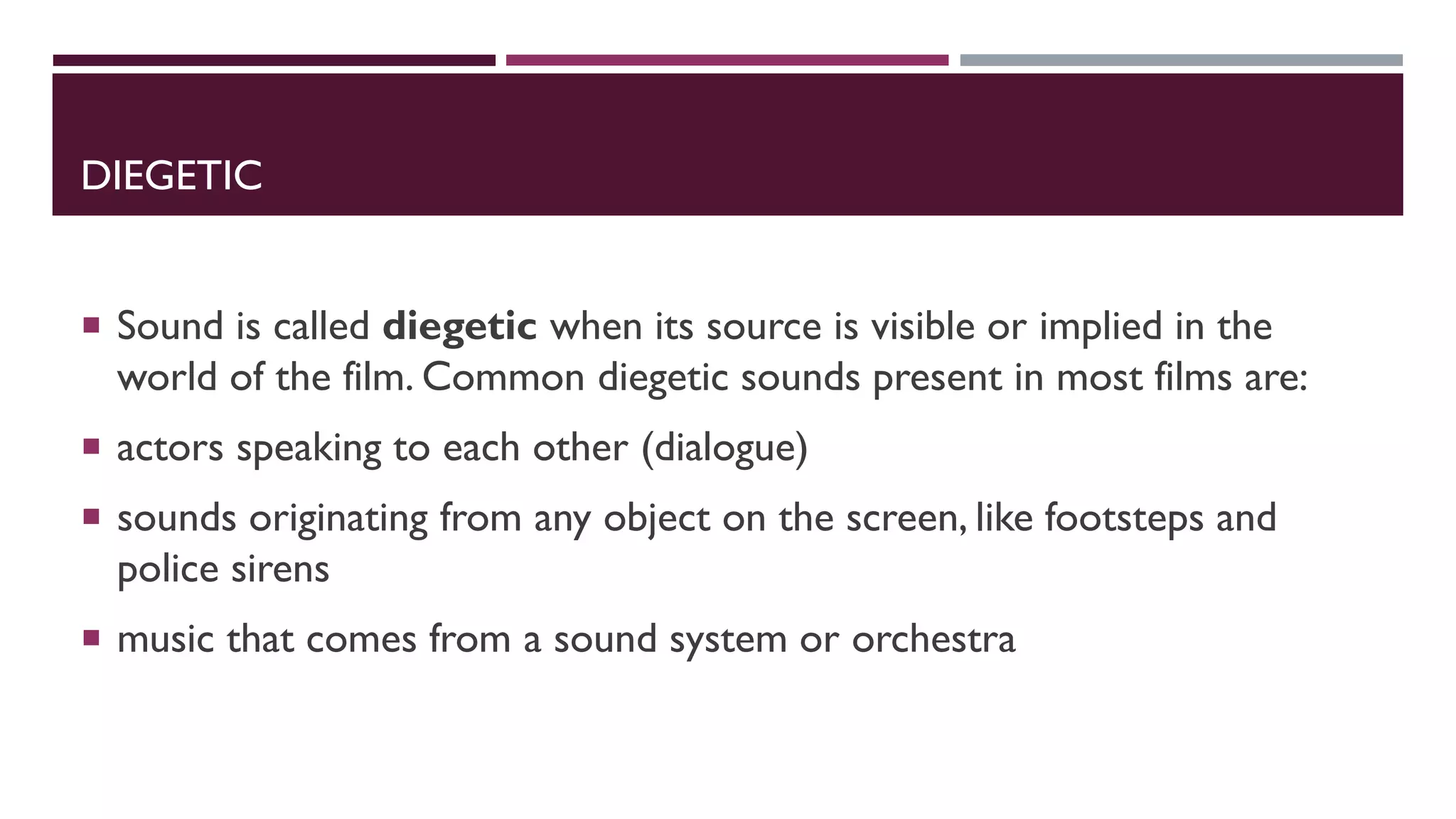 Diegetic and non diegetic sound | PDF