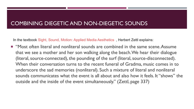 Diegetic and non diegetic sound | PPT