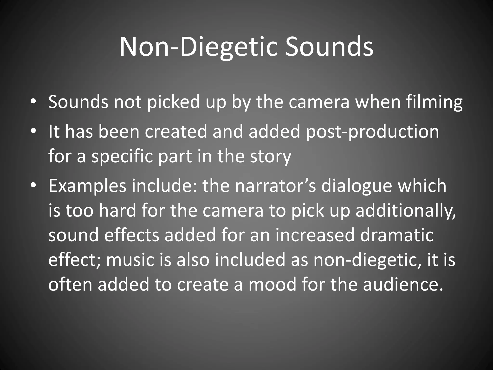 Diegetic and non diegetic sounds | PPTX