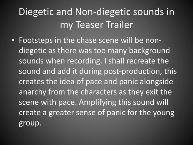 Diegetic and non diegetic sounds | PPTX | Soundtracks, TV and Showtunes ...