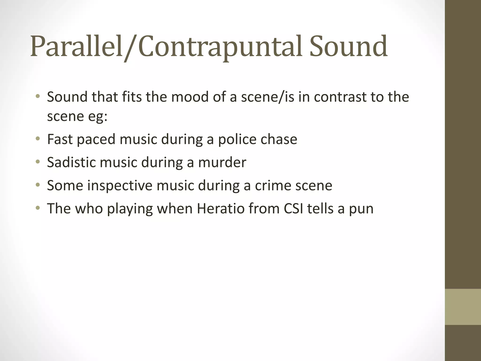 Diegetic Sound | PPTX | Musicals | Genres