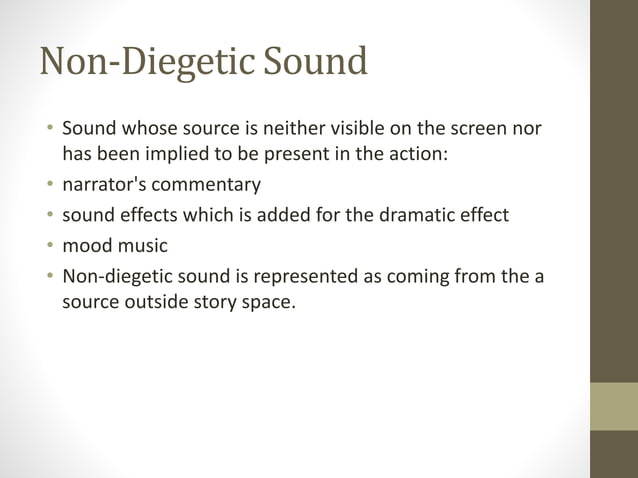 Diegetic Sound | PPTX | Musicals | Genres