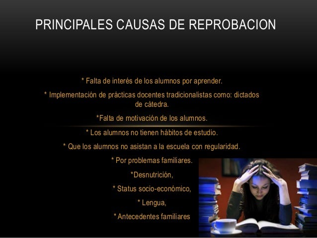 causas de reprobacion