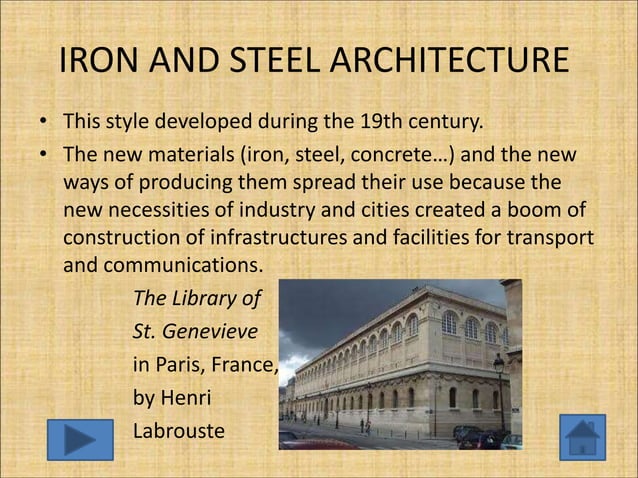 Iron and steel architecture and realism | PPT