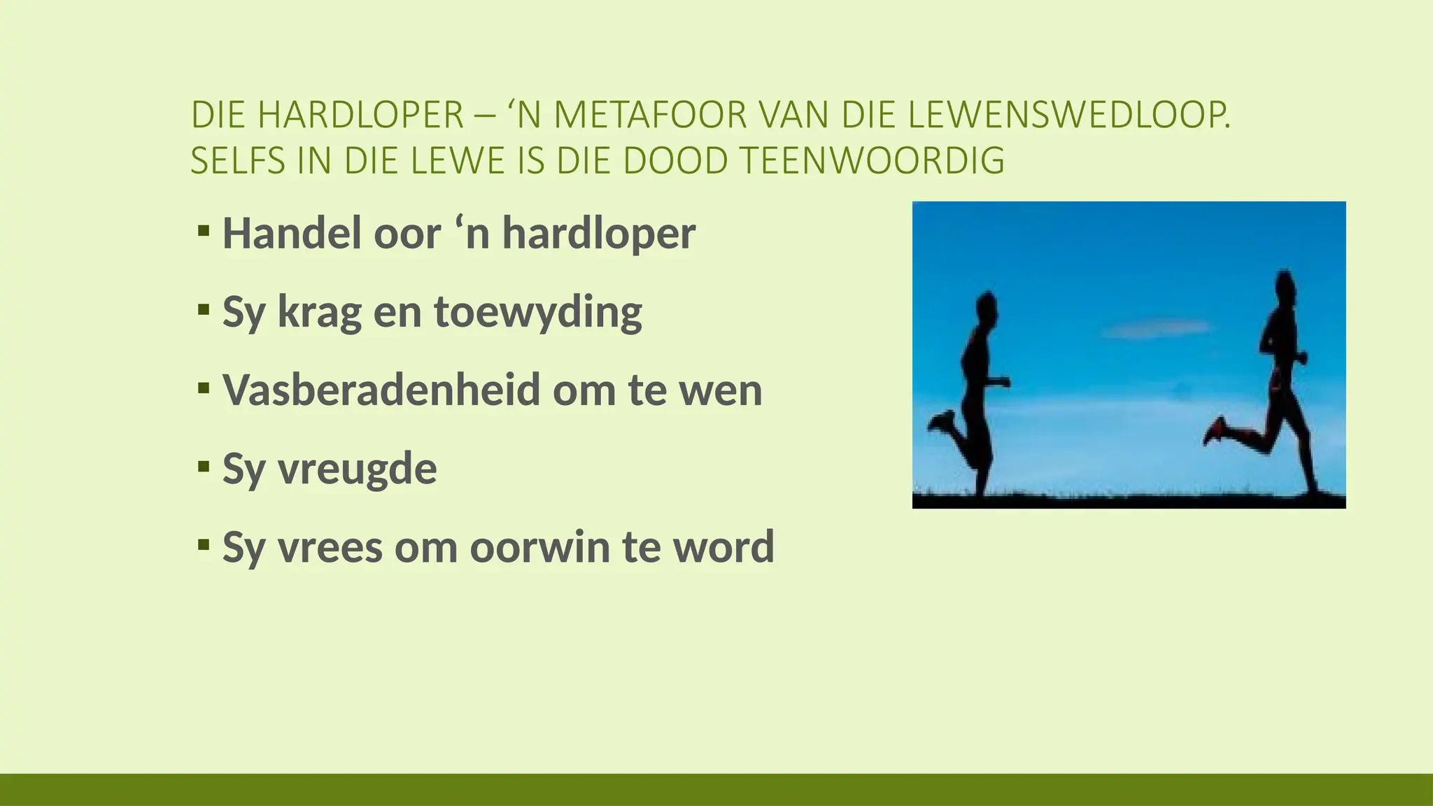 Die hardloper 2024 - Matric Afrikaans FAL poem | PPTX