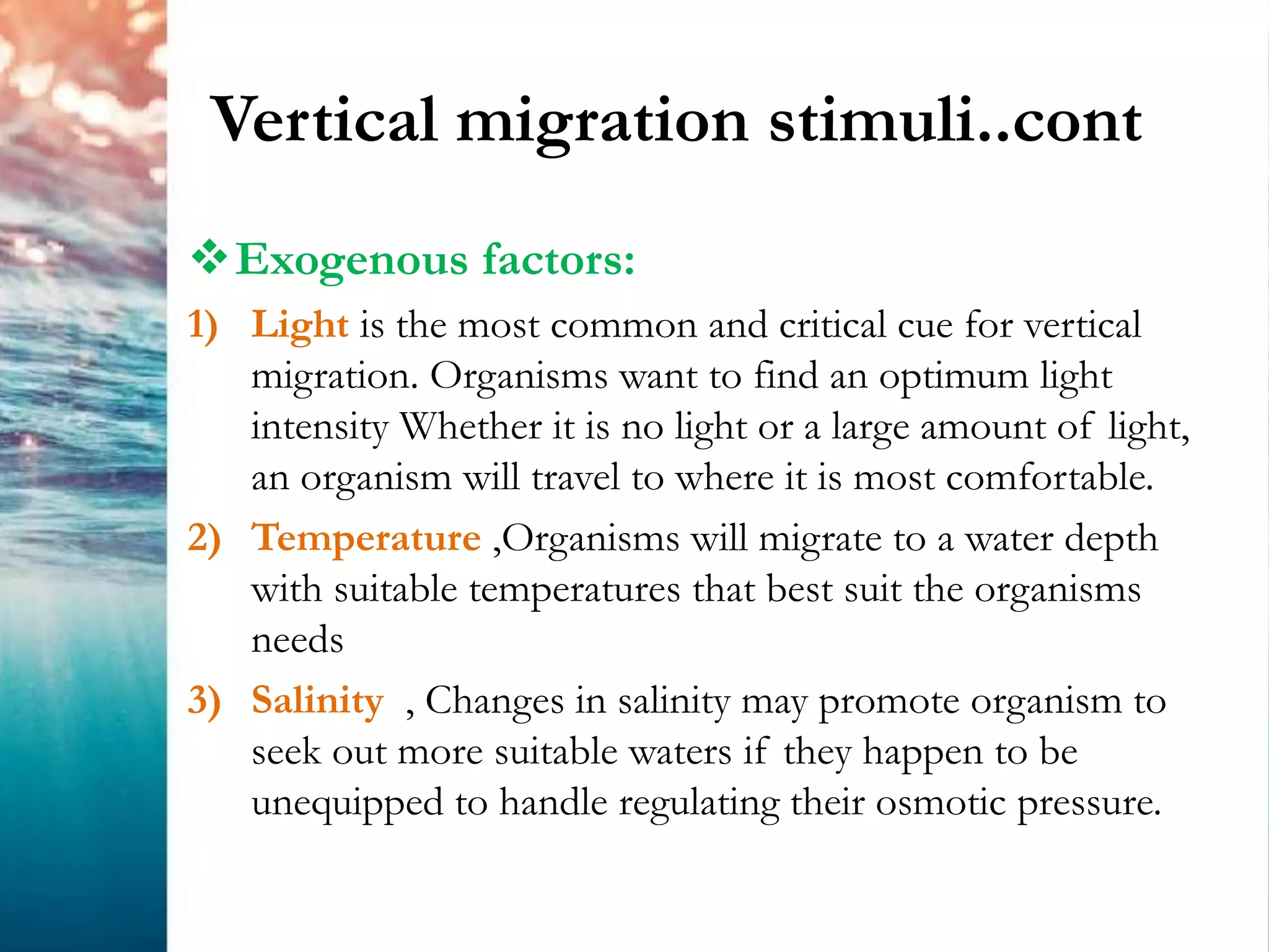 Diel vertical migration (DVM) | PPTX