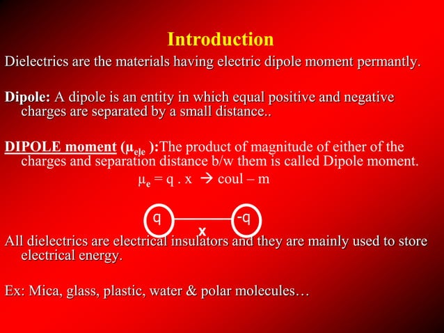 Dielectric constant | PPT | Chemistry | Science