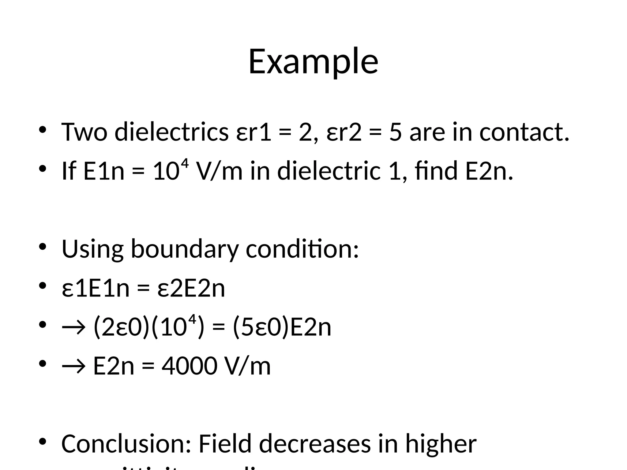 dielectric boundary conditions tangetial | PPTX