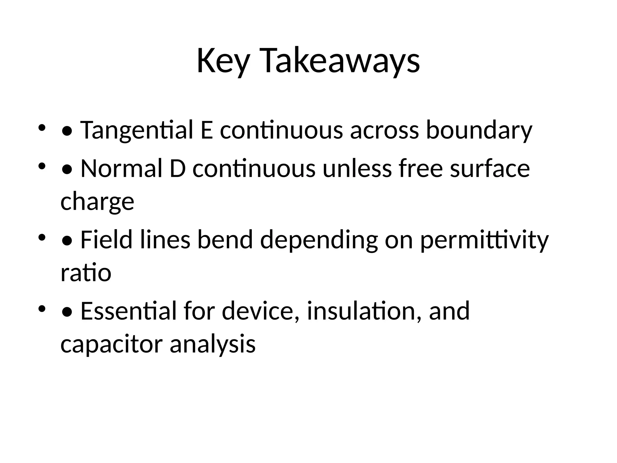 dielectric boundary conditions tangetial | PPTX