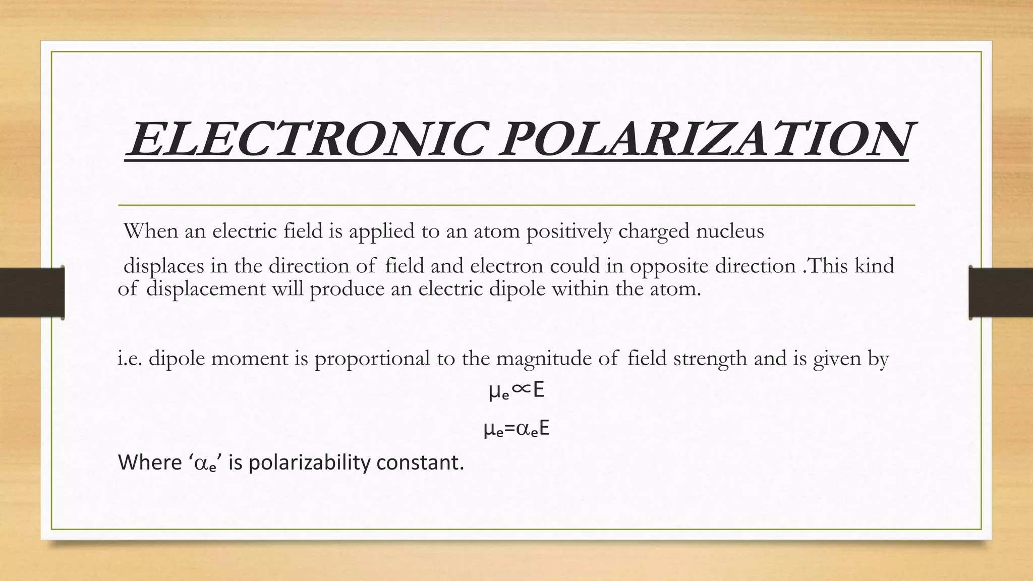 Dielectric constant and polarizibality | PPTX