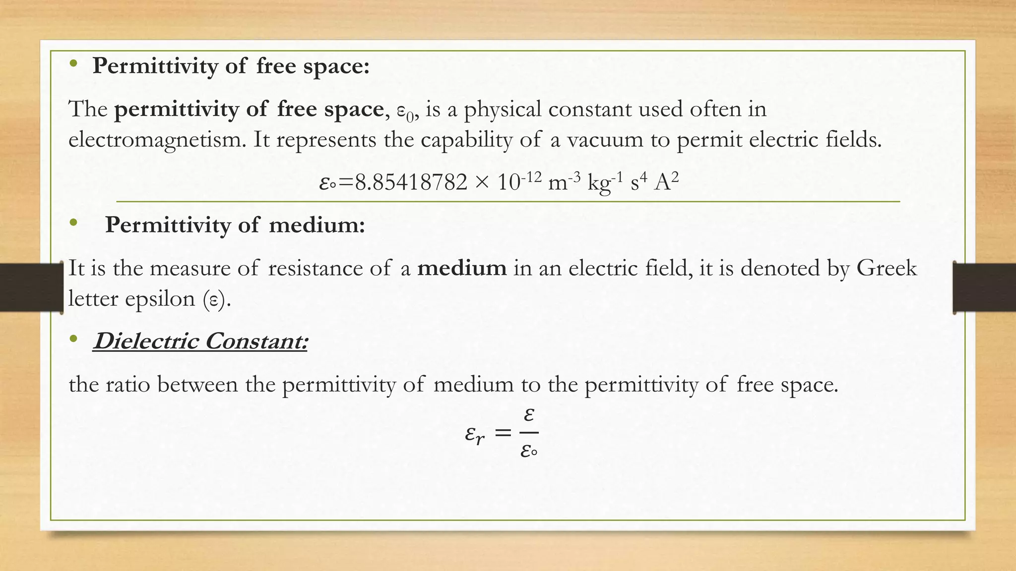 Dielectric constant and polarizibality | PPTX