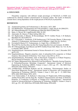 Dielectric constant study of polyaniline ni cofe2o3 composites | PDF