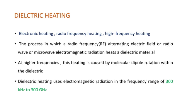 dielectric heating.pptx | Physics | Science