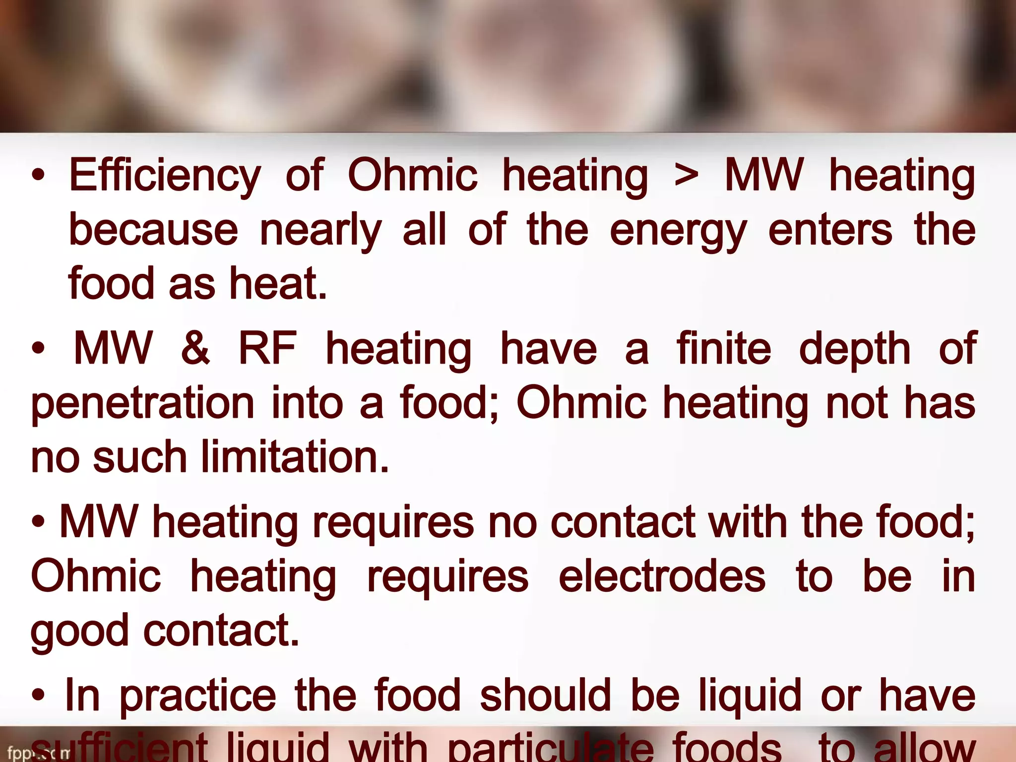 Dielectric , Ohmic and Infrared Heating | PPTX