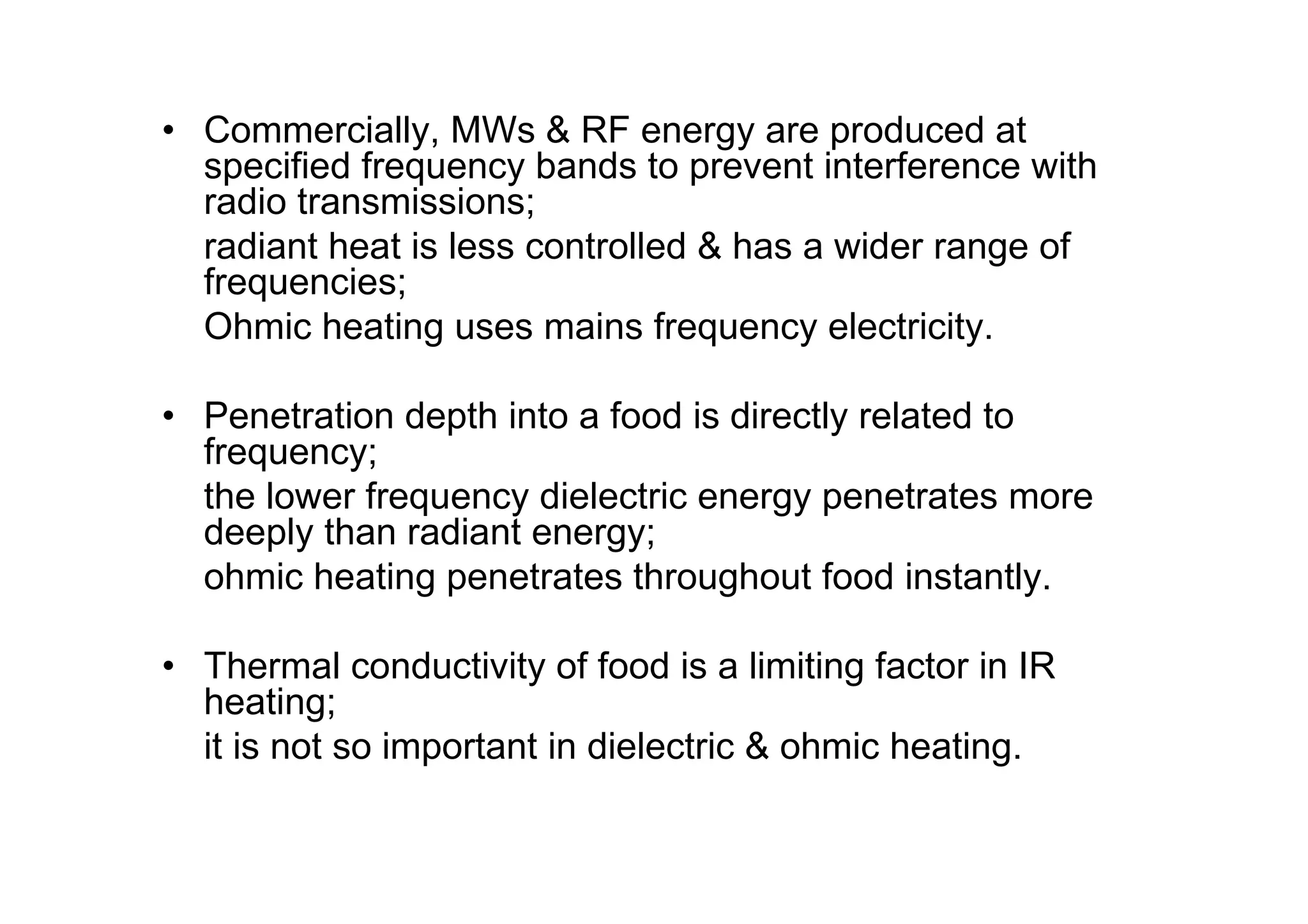 Dielectric, ohmic, infrared_heating for food products | PDF