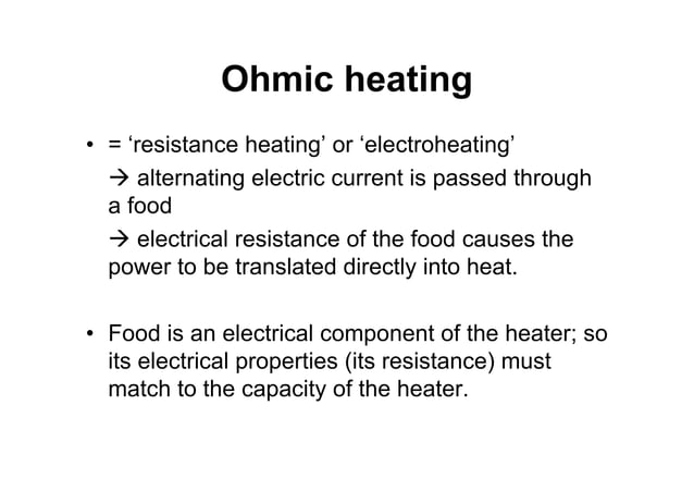 Dielectric, ohmic, infrared_heating for food products | PDF