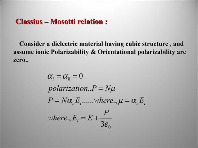 Dielectric Material and properties | PPT | Physics | Science