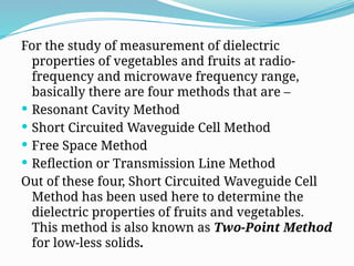 Dielectric properties of Some Fresh FRUITS Vegetables copy.pptx