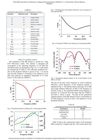 Dielectric resonator antenna excited using t strip feed line for ...