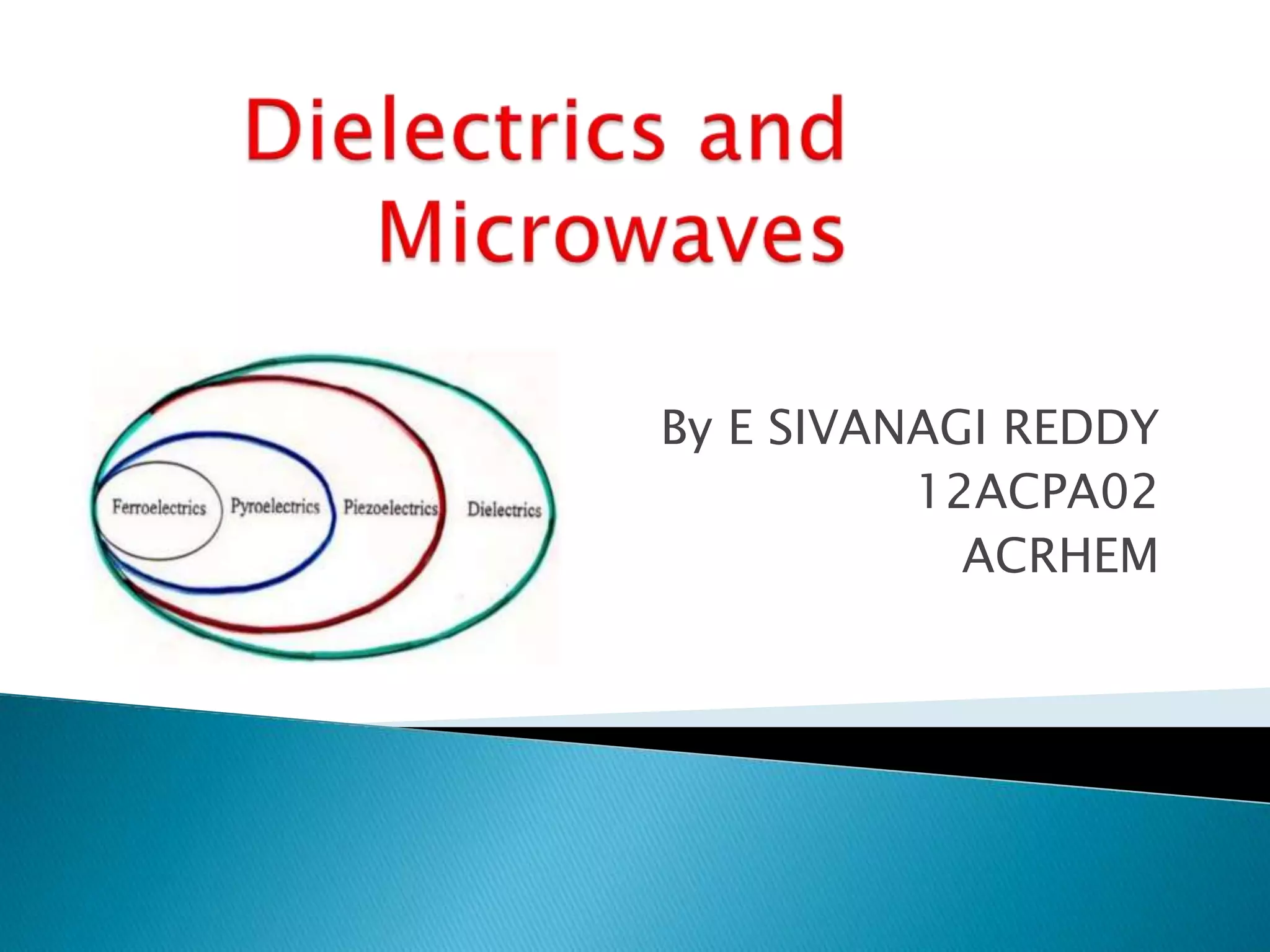 Dielectrics and microwaves | PPTX