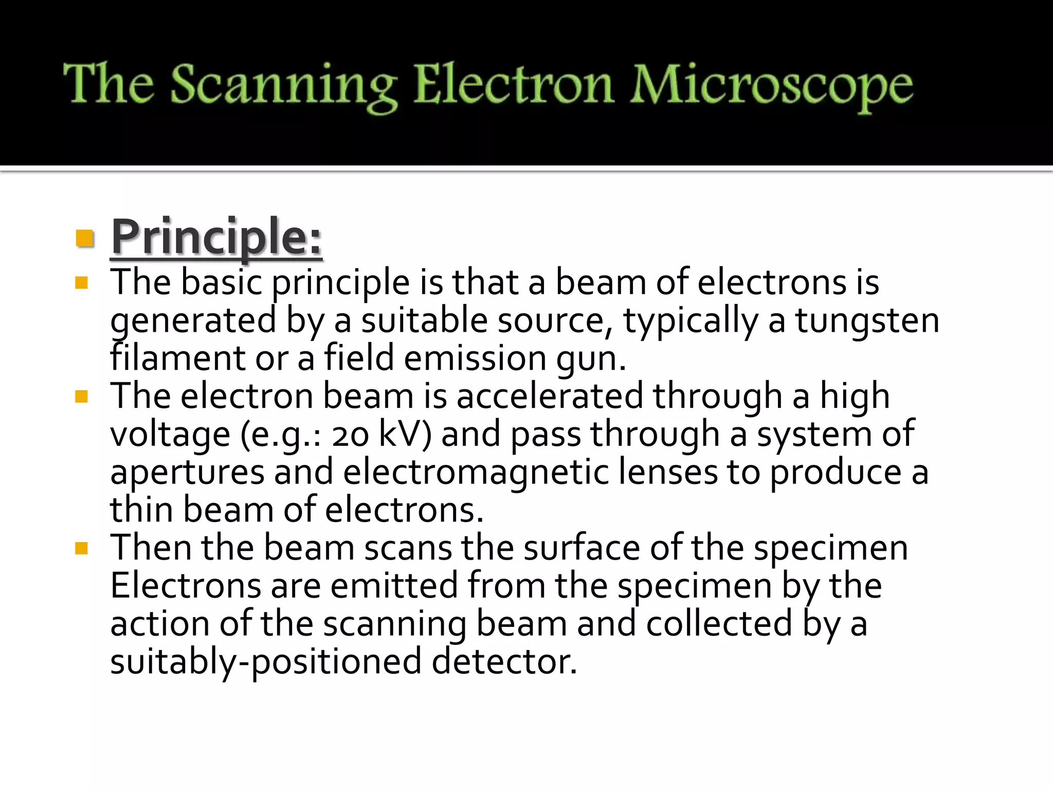 Dielectric surface imaging using scanning electron microsope | PPT